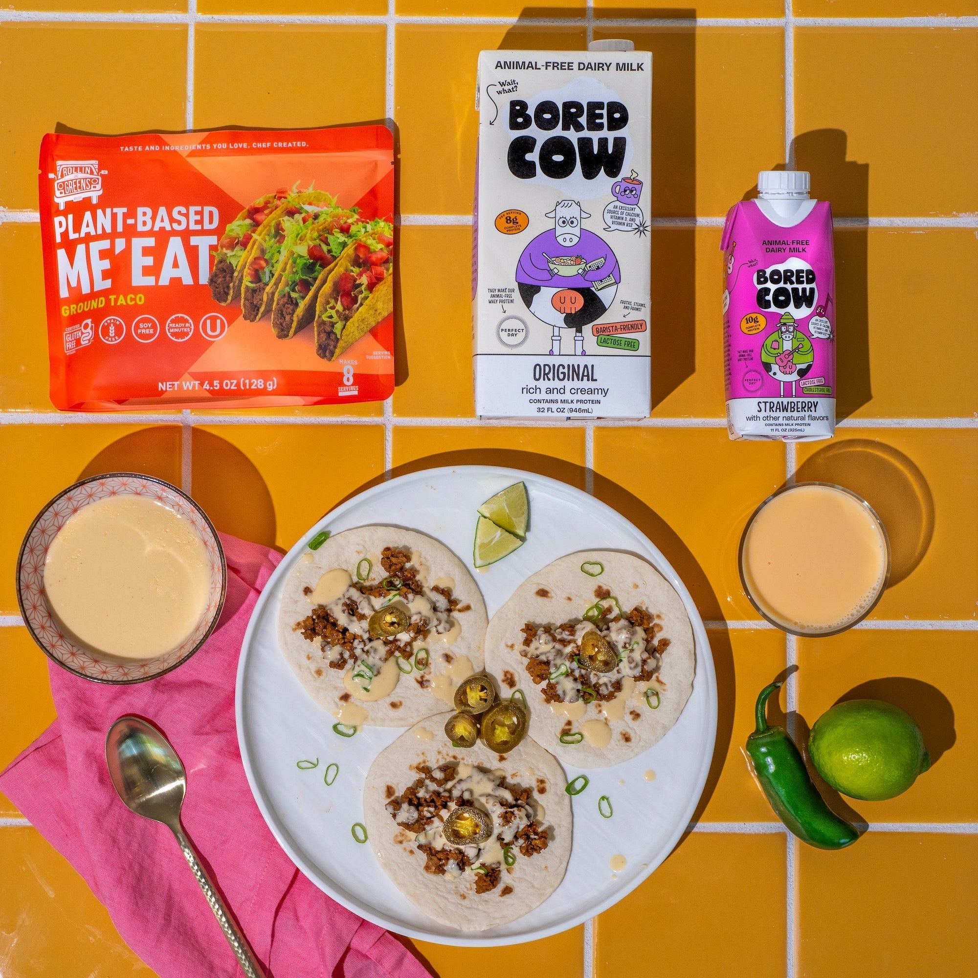 Bored Cow Queso Tacos – RollinGreens
